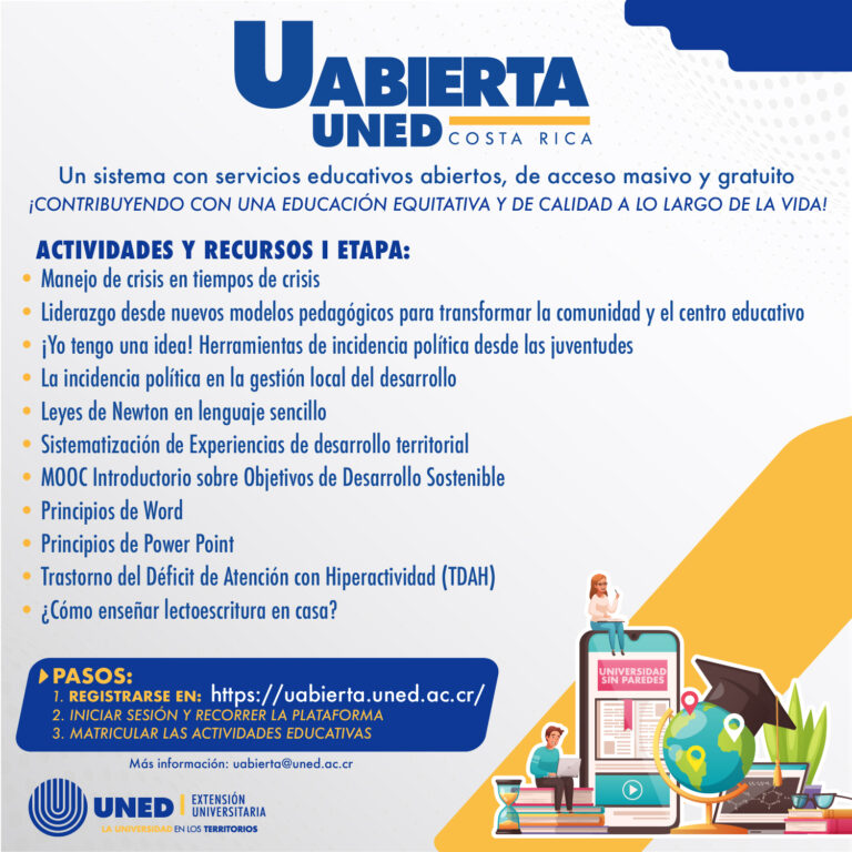 UNED ofrece con U Abierta cursos gratuitos y virtuales para toda la población | Acontecer ...